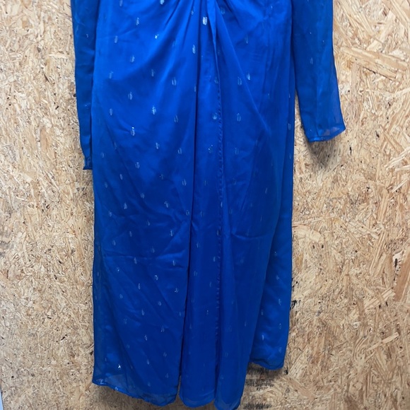 NSR | Dresses | Nwt Blue Sheer Arm Dress | Poshmark